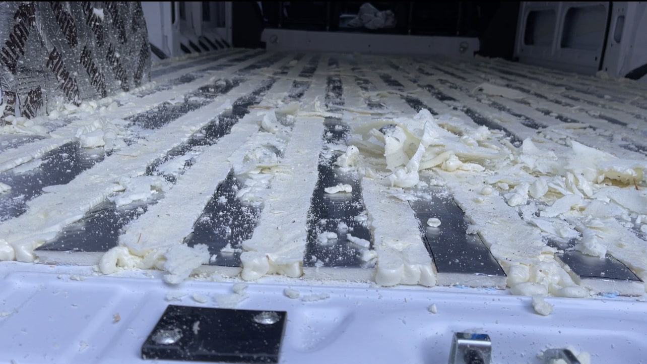 How to Install Camper Van Floor Flooring - Lita of the Pack