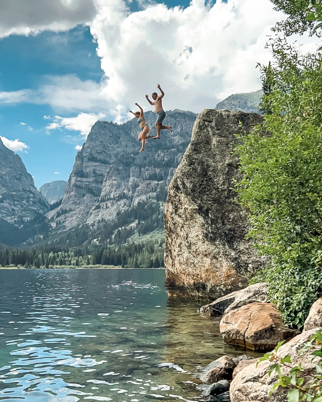 The Teton's Best Swimming: Phelps Lake Jumping Rock